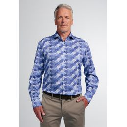 Eterna Herren Langarmhemd "COMFORT FIT", blau, Gr. 40, Satin, 100% cotton, Hemden, NON IRON (b&uuml;gelfrei)