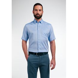 Eterna Herren Kurzarmhemd "MODERN FIT", blau, Gr. 42, 100% cotton, Hemden