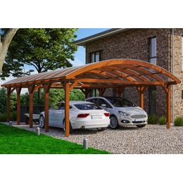 Skan Holz Doppelcarport SKANHOLZ, braun, Carports, "Franken"