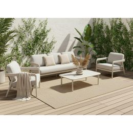 Outdoorteppich the carpet, B:240cm H:1mm L:340cm, beige, Polypropylen, Teppiche, "Kansas", moderner robuster In und Outdoor Teppich Jute Look