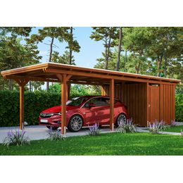 Skan Holz Einzelcarport SKANHOLZ, braun, Carports, "Emsland"