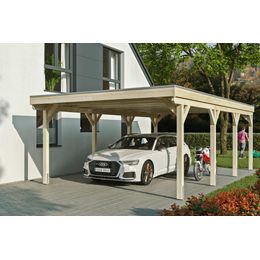 Skan Holz Einzelcarport SKANHOLZ, beige, Carports, "Grunewald", mit EPDM-Dach
