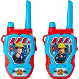 Jada Kinder Walkie Talkie "Feuerwehrmann Sam", rot, Kunststoff, Funkgeräte