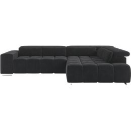 Ecksofa COTTA, B:310cm H:70cm T:225cmcharcoal, 100% Polyester, Wohnzimmer, Sofas, "Orion L-Form"