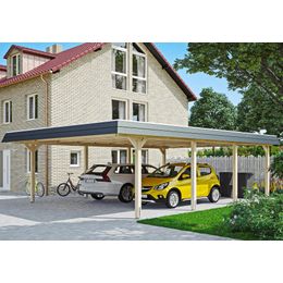 Skan Holz Doppelcarport SKANHOLZ, beige, Carports, "Wendland"