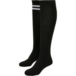 Urban Classics Damen Basicsocken "Urban Classics Unisex Ladies College Socks 2-Pack", Gr. 35schwarz, Elasthan, Polyester, Socken