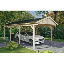 Skan Holz Einzelcarport SKANHOLZ, beige, Carports, "Fichtelberg", mit schwarzen Schindeln