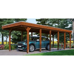 Skan Holz Einzelcarport SKANHOLZ, braun, Carports, "Friesland"
