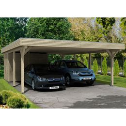 Skan Holz Doppelcarport SKANHOLZ, beige, Carports, "Spessart"