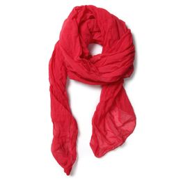 Damen Modeschal "Uni", rot, Basic, Collezione Alessandro, unifarben, Baumwolle, Modet&uuml;cher, sommerlich leicht und locker