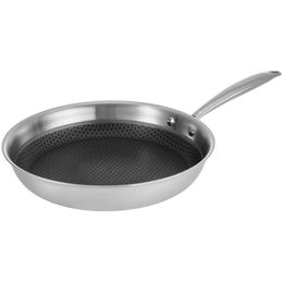 Bratpfanne "Achird Pfanne aus Tri-Ply (Edelstahl + Aluminium + Edelstahl) ofenfest", &Oslash; 28cm + H&ouml;he 5,5cm, silber, RESTO KITCHENWARE, Pfannen, Die