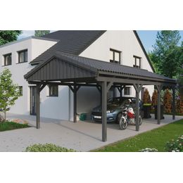 Skan Holz Einzelcarport SKANHOLZ, grau, Carports, "Fichtelberg", mit Dachlattung