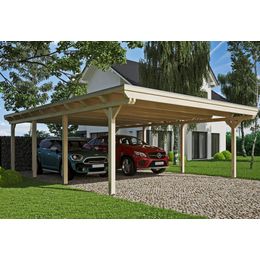Skan Holz Doppelcarport SKANHOLZ, beige, Carports, "Emsland"