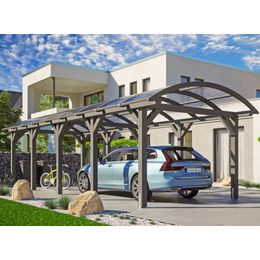 Skan Holz Einzelcarport SKANHOLZ, grau, Carports, "Franken"