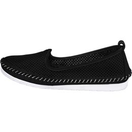 Andrea Conti Damen Slipper, Gr. 38, schwarz, Glattleder, Leder, Schuhe