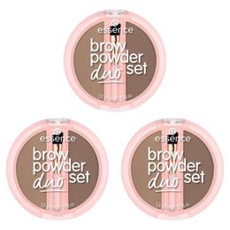 Essence Damen Augenbrauen-Puder "brow powder duo set", beige, Augen-Kosmetika, Natürliche Definition der Augenbrauen, präzise Anwendung, verblendbar.