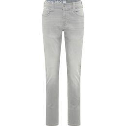 Mustang Herren Slim-fit-Jeans "Herren Style Oregon Slim K", grau, Gr. 31, unifarben, Denim/Jeans, 86% Baumwolle, 13% Polyester, 1% Elasthan, Jeans