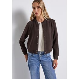 Street One Damen Blousondeep roast braun, Gr. 46, unifarben, Web, Obermaterial: 46% Modal, 46% Polyester, 8% Elasthan, Jacken, im Silk Look
