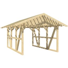 Skan Holz Einzelcarport SKANHOLZ, beige, Carports, "Schwarzwald", mit Dachlattung