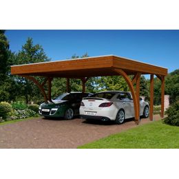 Skan Holz Doppelcarport SKANHOLZ, braun, Carports, "Friesland 8"