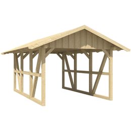 Skan Holz Einzelcarport SKANHOLZ, braun, Carports, "Schwarzwald", mit Dachschalung