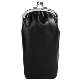 BAGAN Damen Brustbeutel, schwarz, Leder, gl&auml;nzend, Kleinlederwaren, echt Leder