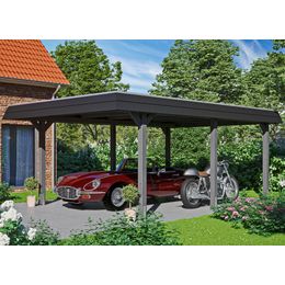 Skan Holz Einzelcarport SKANHOLZ, grau, Carports, "Wendland"