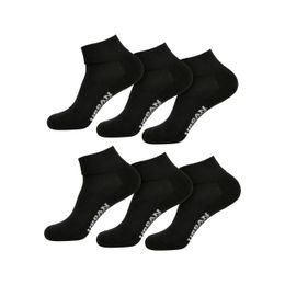 Urban Classics Damen Basicsocken "Urban Classics Unisex High Sneaker Socks 6-Pack", Gr. 35schwarz, Baumwolle, Elasthan, Polyamid, Polyester, Socken