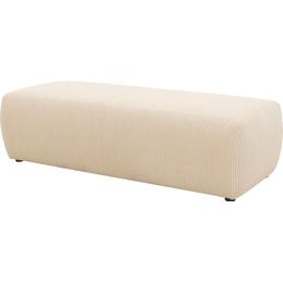 Hocker DOMO collection, B:150cm H:40cm T:60cm, beige, 100% Polyester, Wohnzimmer, Hocker, "Brandon", gro&szlig;e Ausf&uuml;hrung passend zu "Brandon", auch in