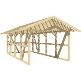 Skan Holz Einzelcarport SKANHOLZ, braun, Carports, "Schwarzwald", mit Dachlattung
