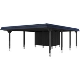 Skan Holz Doppelcarport SKANHOLZ, grau, Carports, "Wendland"