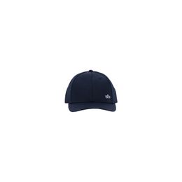 Trucker Cap "Metal Label Cap"rep blau, chrome, Alpha Industries, Kunstfaser, Caps