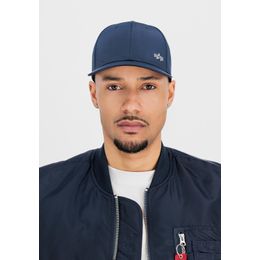 Trucker Cap Alpha Industries "Metal Label Cap", Herren, Gr. onesize, rep blau, chrome, Kunstfaser, Caps