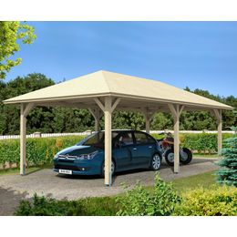 Skan Holz Einzelcarport SKANHOLZ, beige, Carports, "Taunus"