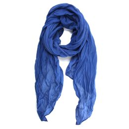 Damen Modeschal "Unitoo", blau, Basic, Collezione Alessandro, unifarben, Baumwolle, Modet&uuml;cher, Made in Italy