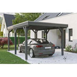 Skan Holz Einzelcarport SKANHOLZ, grau, Carports, "Grunewald", mit Aluminiumdach