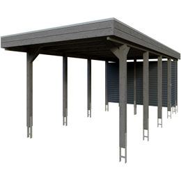Skan Holz Einzelcarport SKANHOLZ, grau, Carports, "Friesland Set 12"