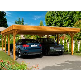 Skan Holz Doppelcarport SKANHOLZ, braun, Carports, "Spessart"
