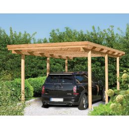Einzelcarport Kiehn-Holz, beige, Carports, "Bamberg"