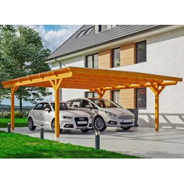 Skan Holz Doppelcarport SKANHOLZ, braun, Carports, "Odenwald"