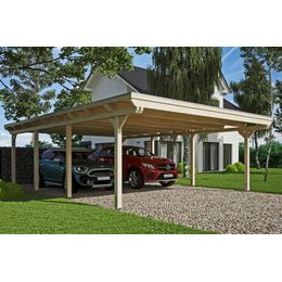 Skan Holz Doppelcarport SKANHOLZ, beige, Carports, "Emsland", versch. Farben