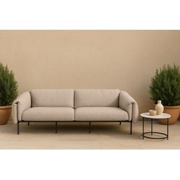 3-Sitzer Home Affaire, B:226cm H:73cm T:96cm, weiß, 100% Polip, Sofas, "Lumi", Outdoor Gartensofa, wetterfeste Materialien, Breite 228 cm