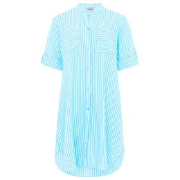 Zwillingsherz Damen Longbluse ""Kida""t&uuml;rkis, Web, Obermaterial: 100% Baumwolle, Blusen