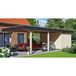 Skan Holz Einzelcarport SKANHOLZ, beige, Carports, "Wendland"