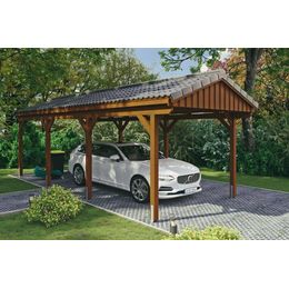 Skan Holz Einzelcarport SKANHOLZ, braun, Carports, "Fichtelberg", mit Dachlattung