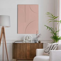 Wandbild Reinders, B:70cm H:100cm T:3cm, braun, Holzwerkstoff, Wohnzimmer, Bilder, "Saturn - terra/nude"