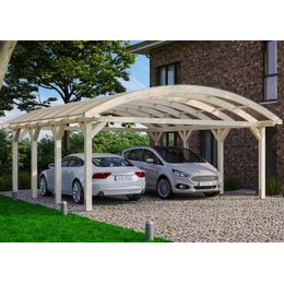 Skan Holz Doppelcarport SKANHOLZ, beige, Carports, "Franken"