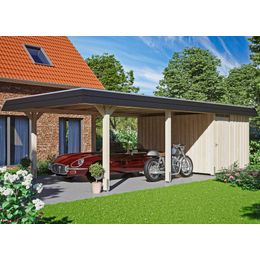 Skan Holz Einzelcarport SKANHOLZ, beige, Carports, "Wendland"