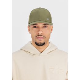 Trucker Cap Alpha Industries "Metal Label Cap", Herren, Gr. onesize, schwarz olive, Kunstfaser, Caps