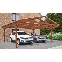 Skan Holz Doppelcarport SKANHOLZ, braun, Carports, "Westerwald"